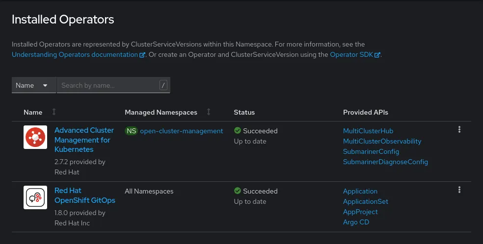 Using Red Hat Advanced Cluster Management and OpenShift GitOps to manage OpenShift Virtualization